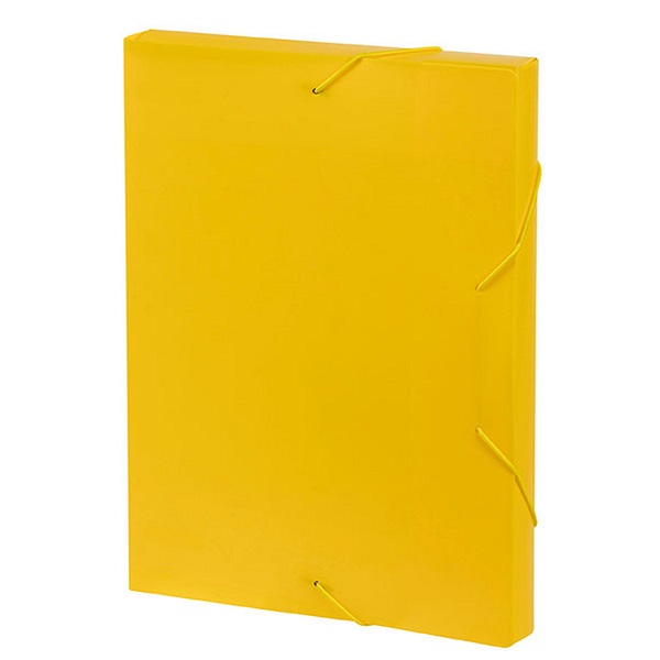 MARBIG 2019905 Polypropylene Document Box File A4 Yellow